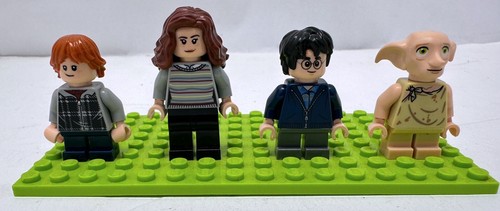 LEGO Lot Of 4 Harry Potter Hermione Ron Weasley Dobby Minifigs Hogwarts ...