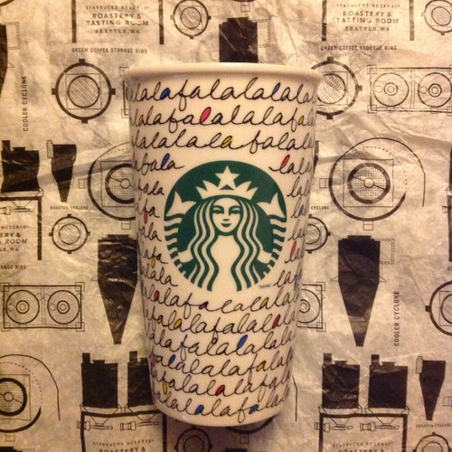 Starbucks Christmas Falala Holiday Ceramic Tumbler Coffee Cup | eBay