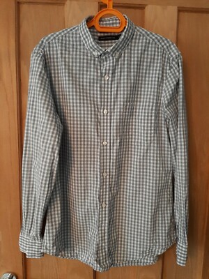 French Connection Mens Grey buttoned Checked size M Shirt user ...