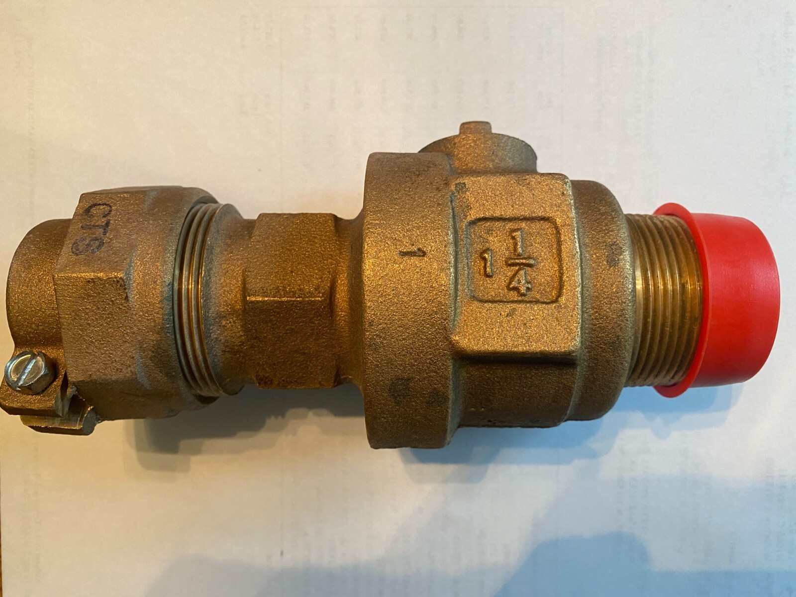 Ford Meter 1-1/4 in. CC Taper Threaded x CTS Pack Joint Ball ...