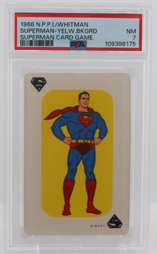 1966 WHITMAN SUPERMAN CARD GAME SUPERMAN YELLOW BACKGROUND PSA 7 | eBay