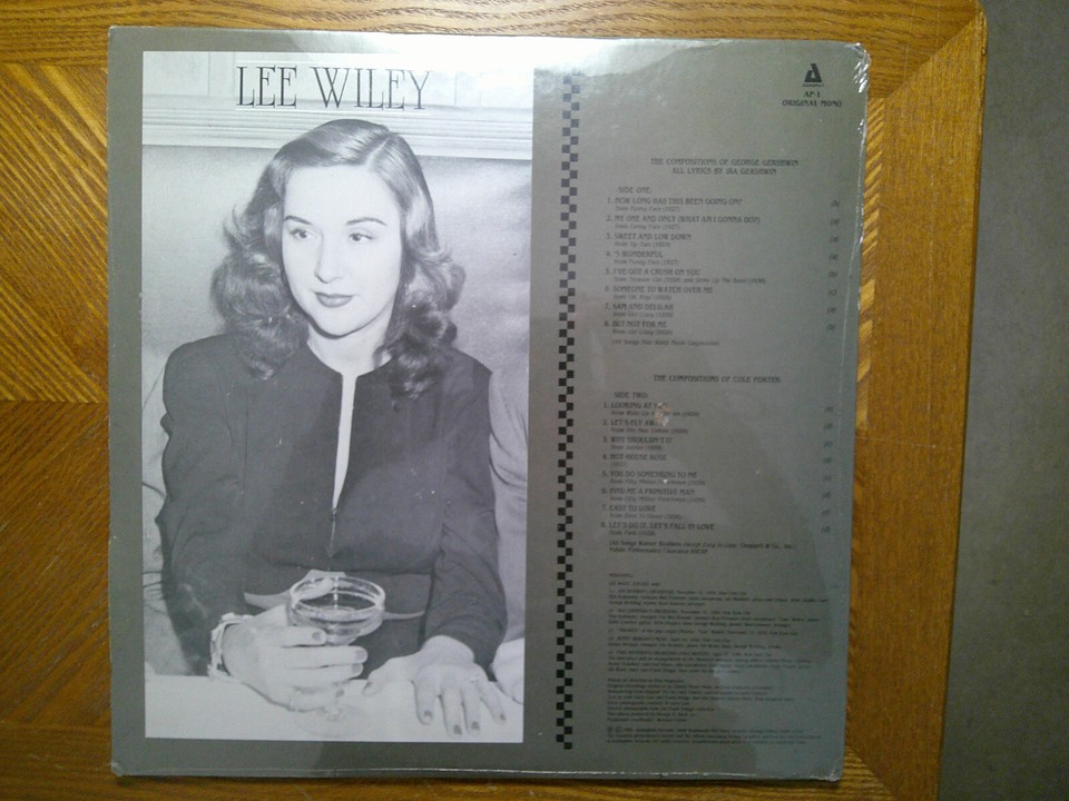 NEW SEALED AUDIOPHILE LP RECORD/LEE WILEY/SINGS SONGS GERSHWIN,PORTER ...