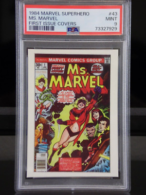 1984 MARVEL FIRST ISSUE COVERS MS. MARVEL #43 TRADING CARD | PSA 9 MINT ...