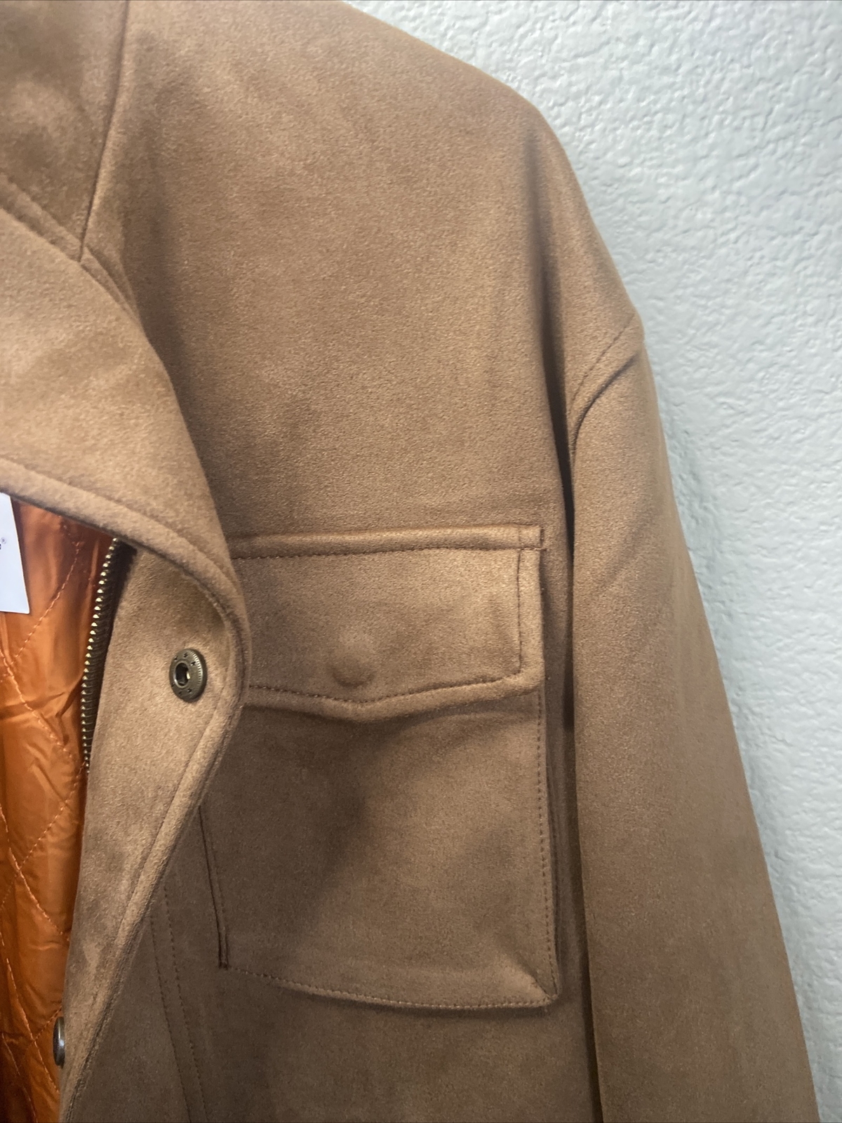 New Mens Robert Graham Gentleman Suede Cargo Field Jacket Coat Cognac ...