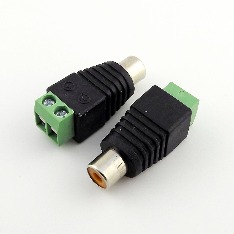10x RCA Phono Female TO AV Video Screw Terminal Connector for CCTV ...