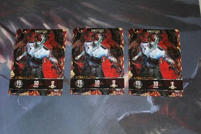 3x Zombie Cop Card - Resident Evil Deck Building Game - MA-051 ...