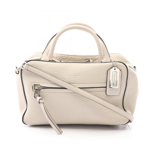 COACH Bleecker Small Toast Satchel Leather Handbag Beige Used 15%OFF ...