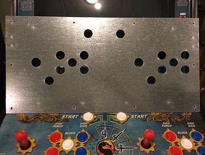 Mortal Kombat 4 Arcade Metal Control Panel MK4 Midway Joystick Overlay ...