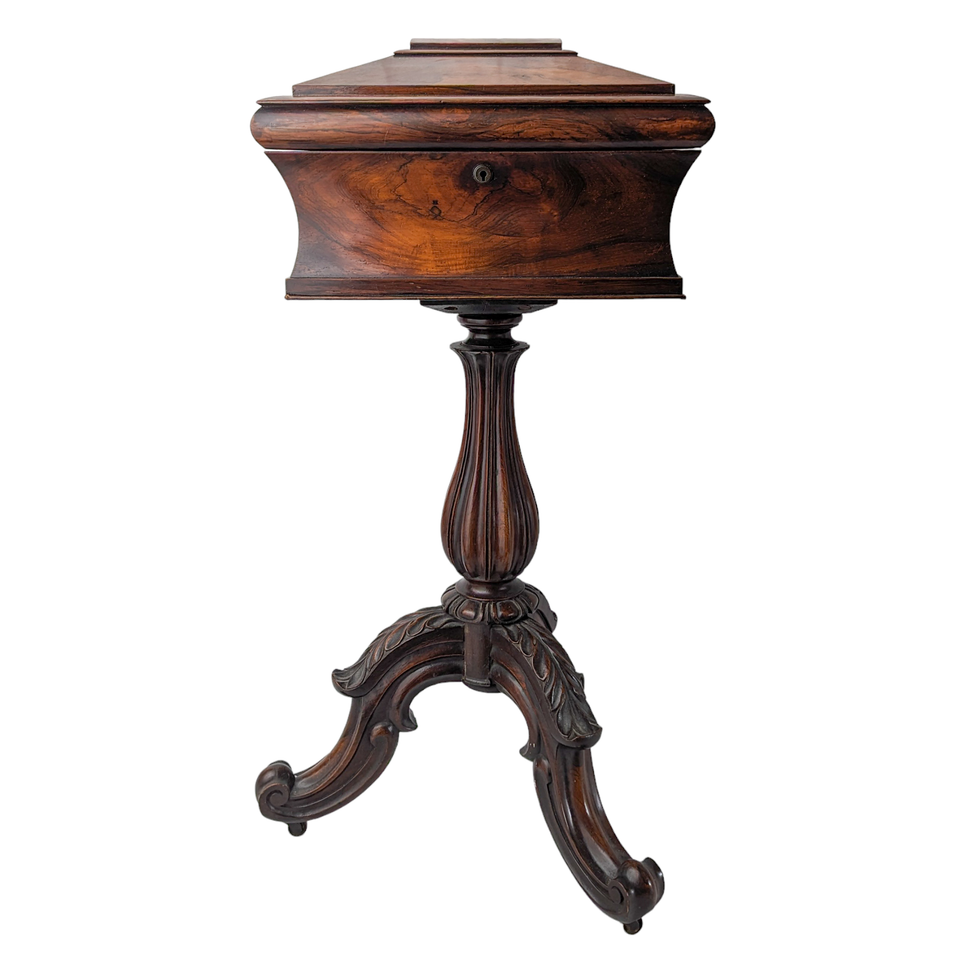 Antique 19th Century Regency Mahogany Wood Teapoy Sarcophagus Chest ...