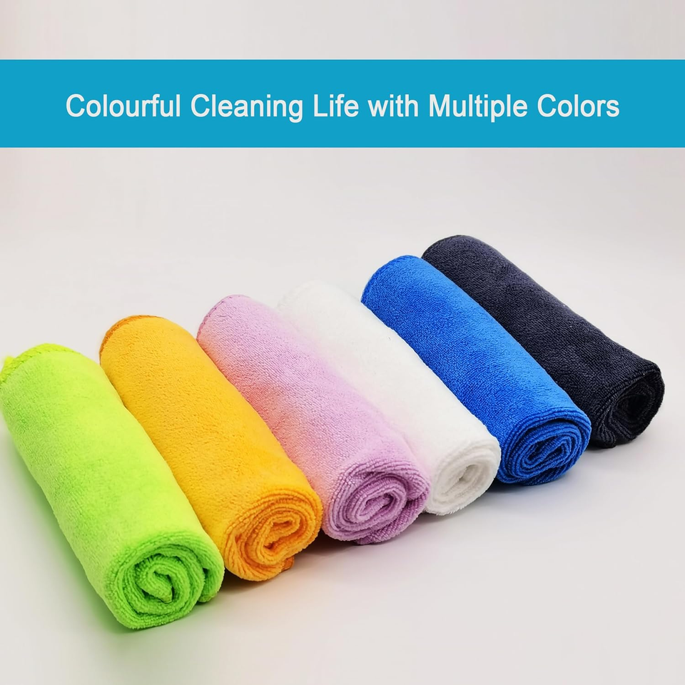 Microfiber Cloth 6Pack Cleaning Rags Absorbant Lint Free Cloth for ...