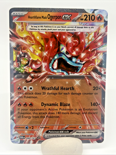 Pokemon Twilight Masquerade - Hearthflame Mask Ogerpon Ex - 040/167 ...