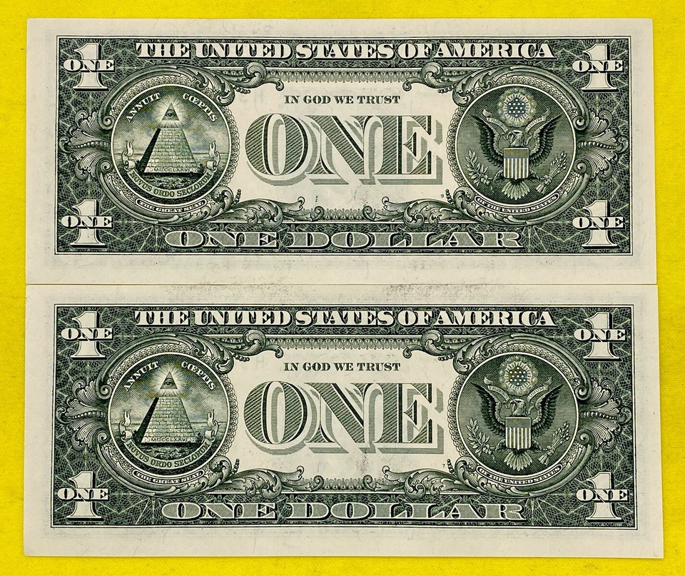 New 2021 UNC BEP Sequential ( Lot Of 5 ) Fancy Serial Number One Dollar Bill DC | eBay