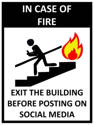 In Case of Fire Please Exit Building Humor Metal Sign | eBay