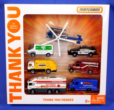 MATCHBOX THANK YOU HEROES SET OF 7 FIRST RESPONDERS MATTEL 2020 | eBay