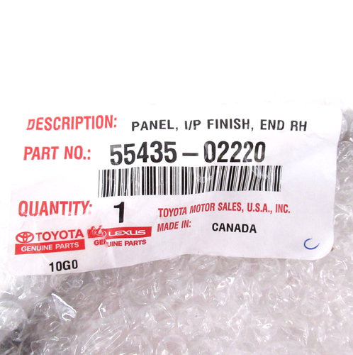 Genuine OEM Toyota 55435-02220 Right Instrument Panel Cover 2009-2013 ...