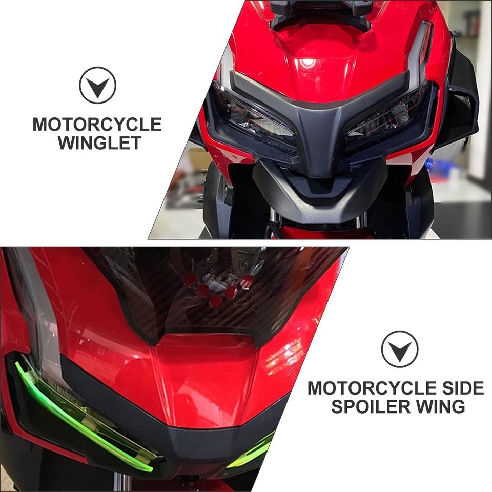 2 Pcs Motorbike Side Spoiler Wing Front Bumper Vent Winglets Motorcycle ...