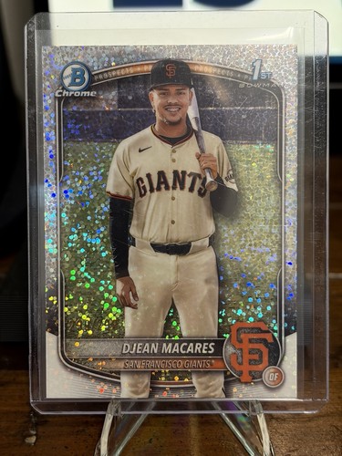 2025 Bowman Chrome Prospect Djean Macares 1st Bowman Speckle Refractor ...