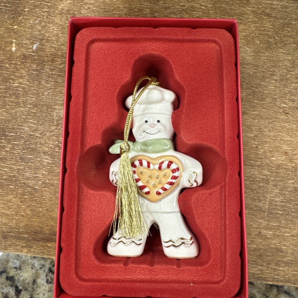 Lenox 2014 Gingerbread Man Ornament Annual Christmas Peppermint Love ...