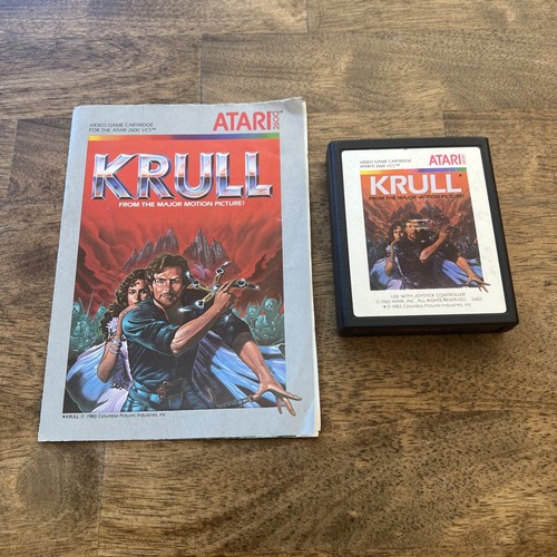 Krull (Atari 2600) Game Cartridge & MANUAL - MINT / ONE OWNER - SAME ...