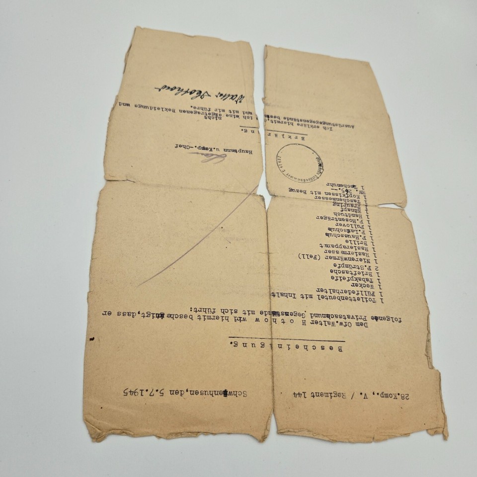 Original WWII WW2 German Defeat 1945 Berlin Declaration Army document ...