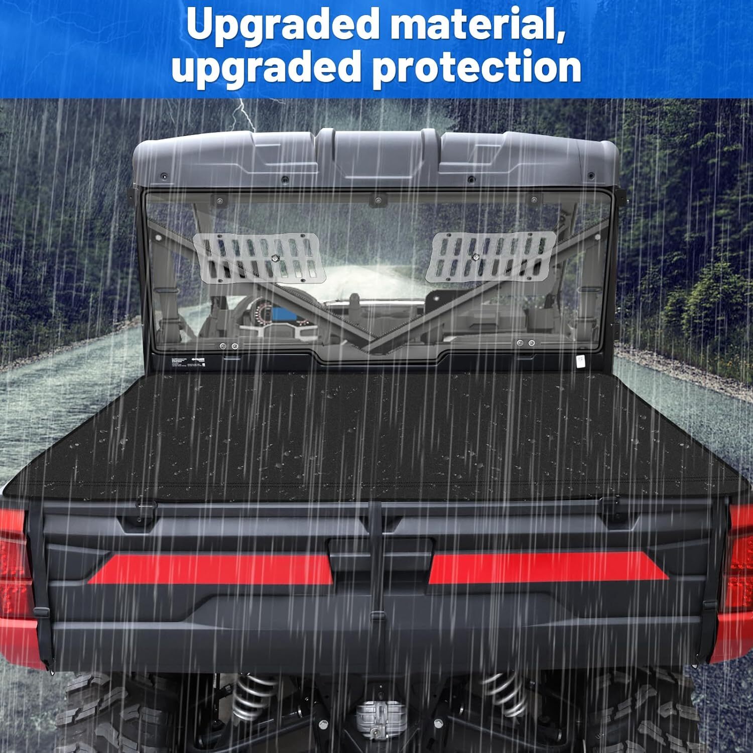 UTV Cargo Bed Cover Canvas Cover For Polaris Ranger XP 1000/570/Crew ...