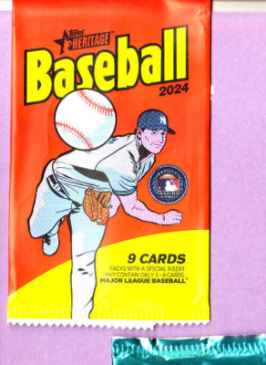1 Empty 2024 Topps Heritage Baseball Wrapper With No Cards-NM-MT | eBay