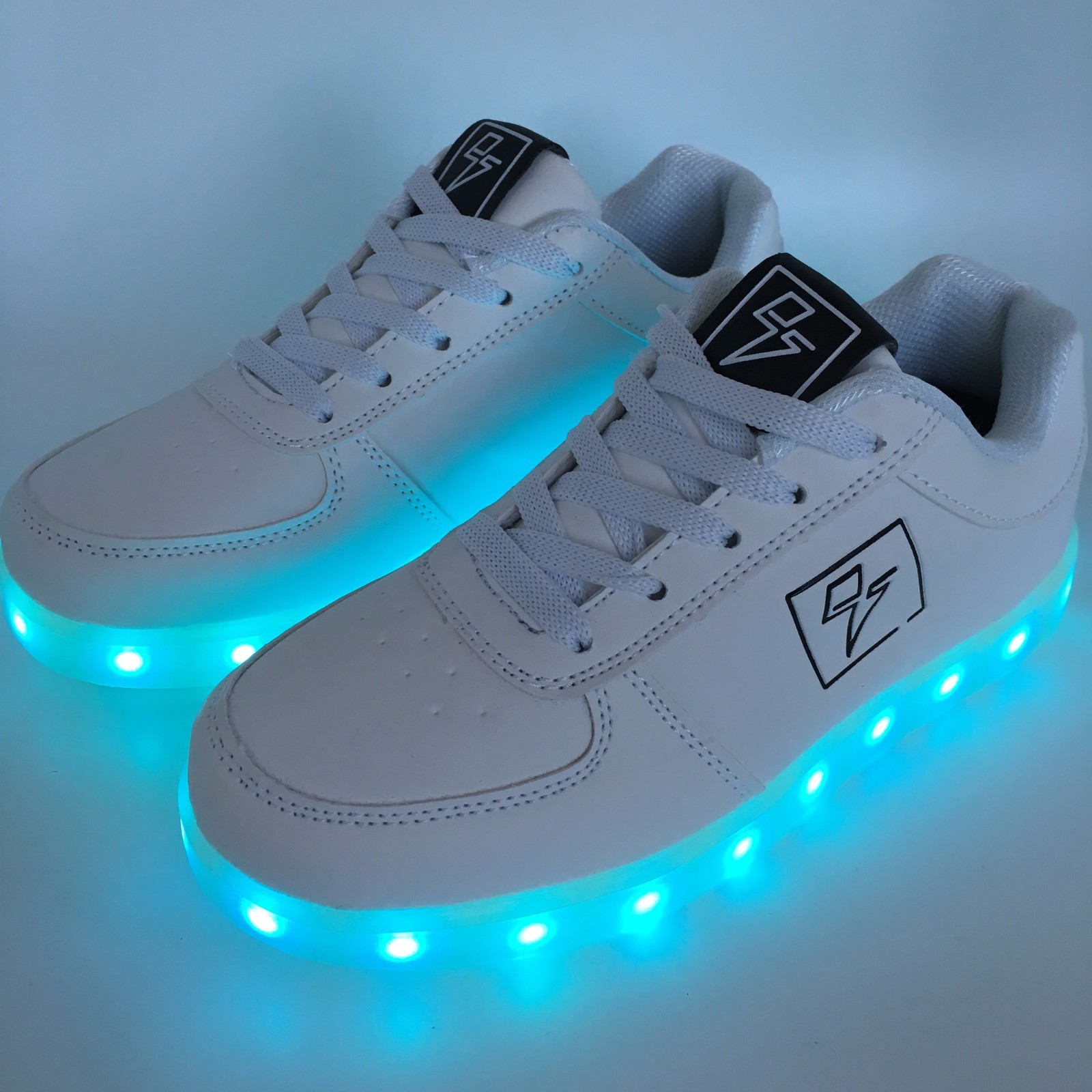 ELECTRIC STYLES LIGHT UP BOLT COLOR LED SNEAKERS RAVE EDM SHOES SIZE K1 ...