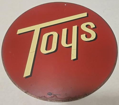 Vintage Mummert Metal Round Toys Sign Christmas Store Display | eBay