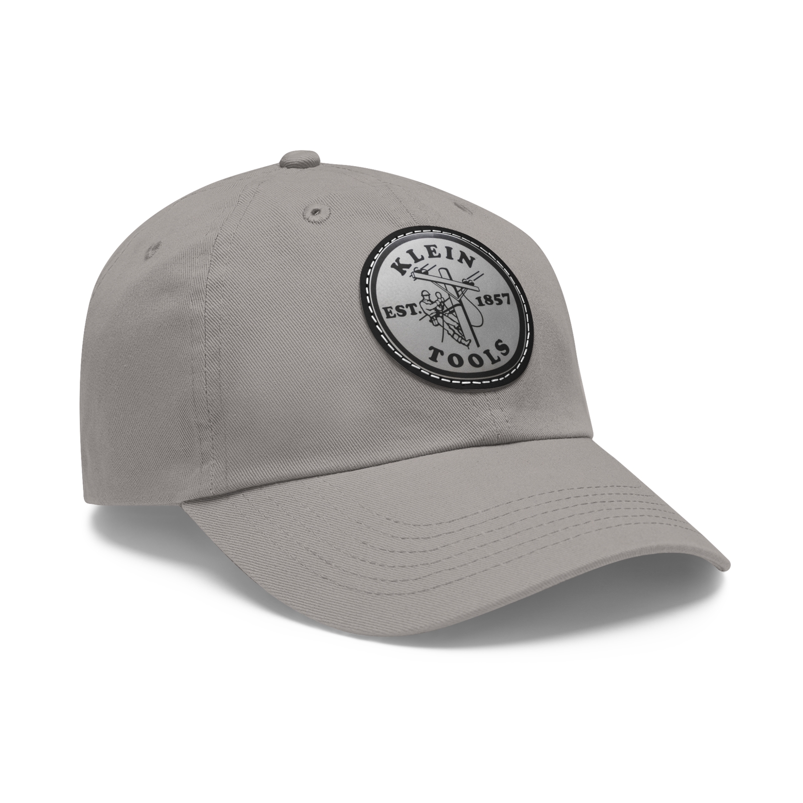 Klein Tools 1857 Logo Dad Hat with Leather Patch (Round) | eBay