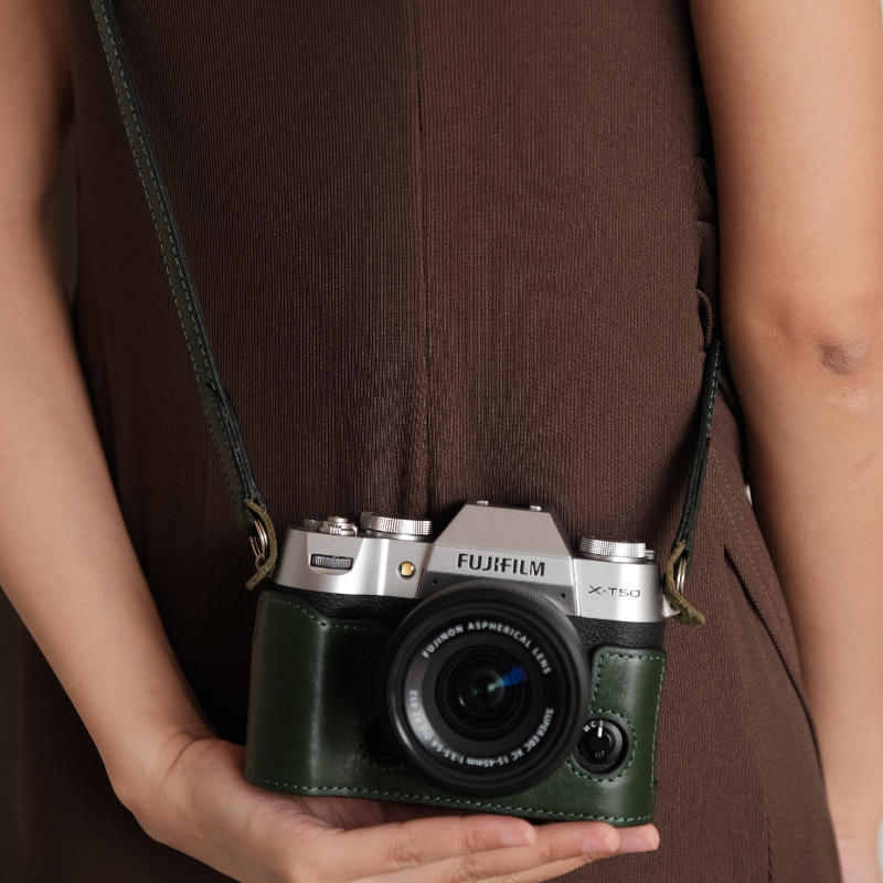 Leather Protect Camera Bag Case Cover Base Belt For Fuji XT50 Fujifilm ...