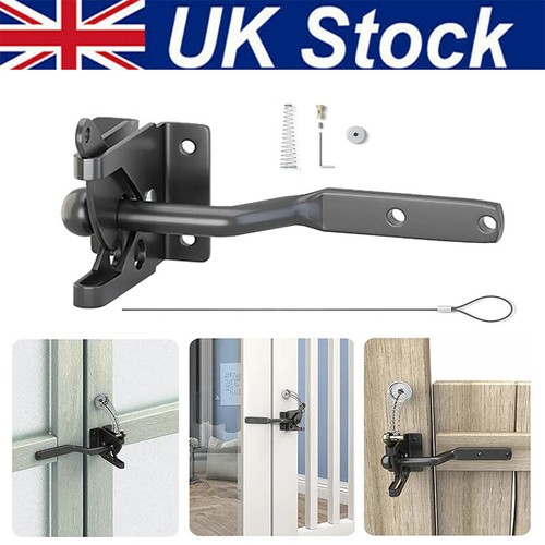 1/2x Heavy Duty Fence Gate Latch Self Locking Hardware for Outdoor ...