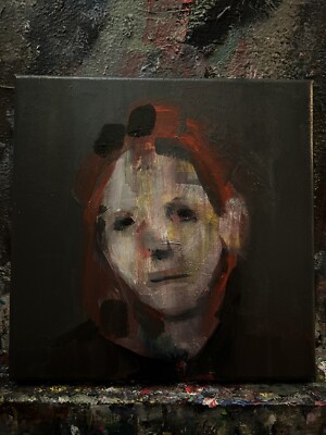 PARSONS PEOPLE Abstract Portrait Painting. 12x12. Canvas. Acrylic ...