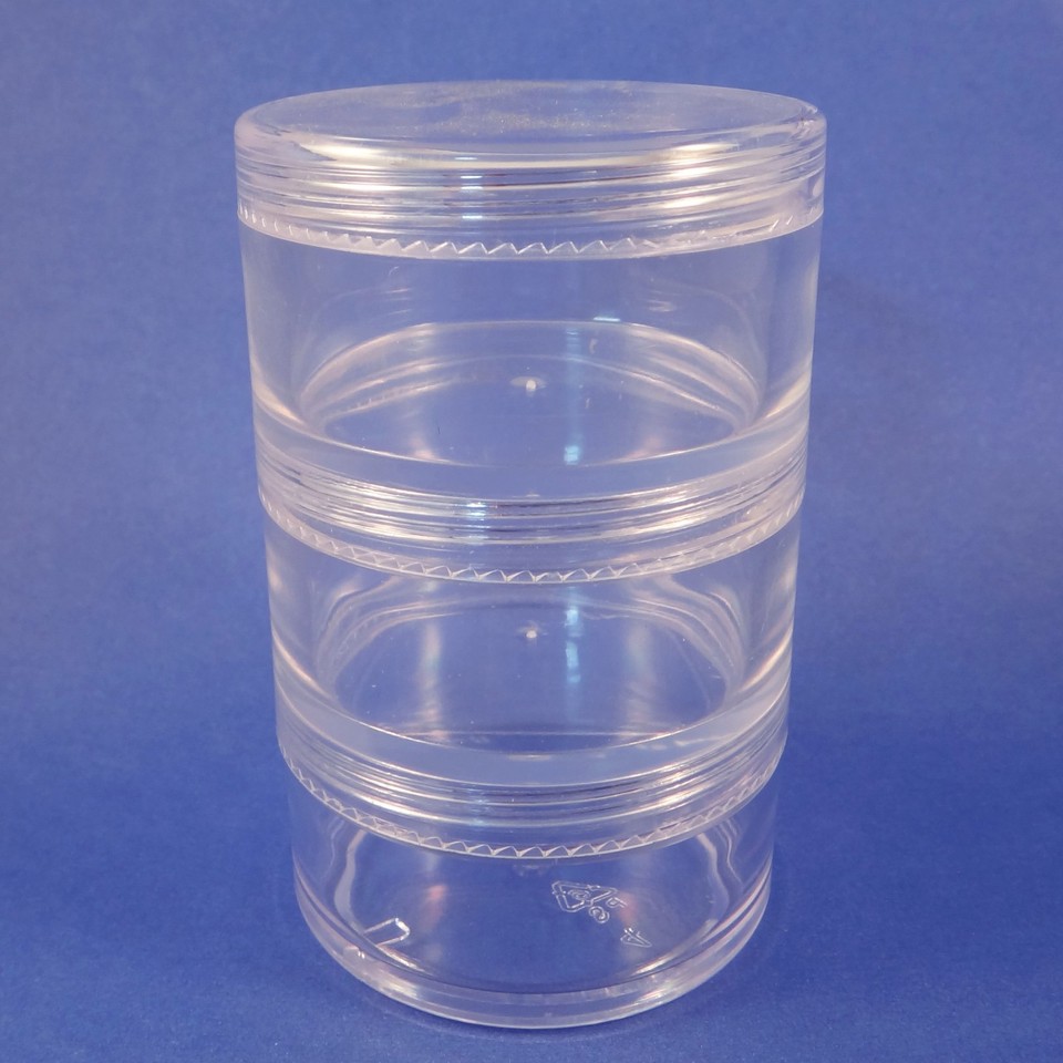 Clear Makeup Stackable Plastic Jar 30gr Cosmetic Storage Containers ...