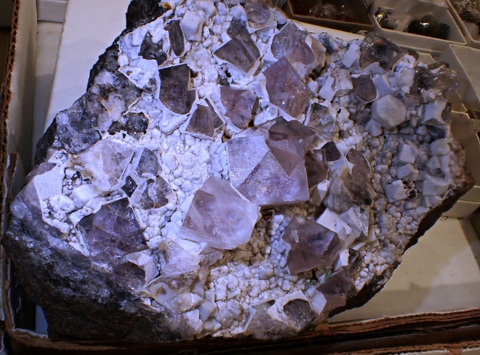 FLUORITE ALSTONITE CALCITE Fine Mineral Specimen Blacdeng Mi. Hexham ...