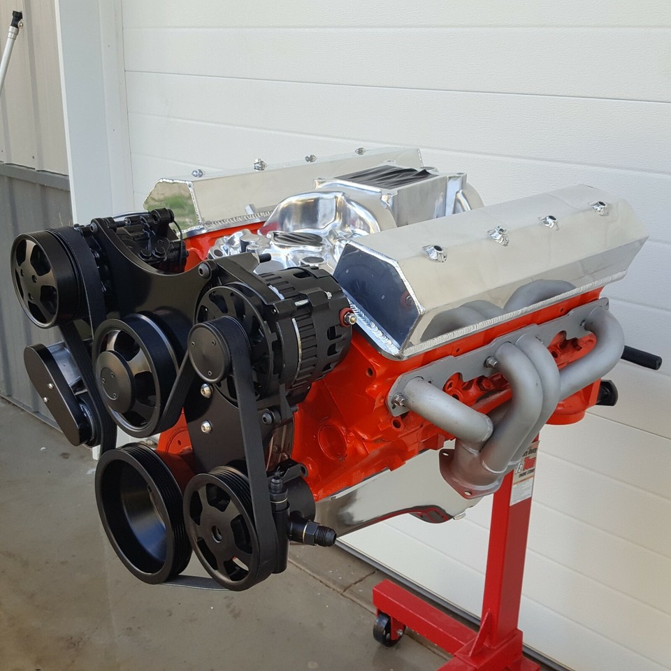 Small Block Chevy Serpentine Kit Front Drive System Black SBC 305 327 ...