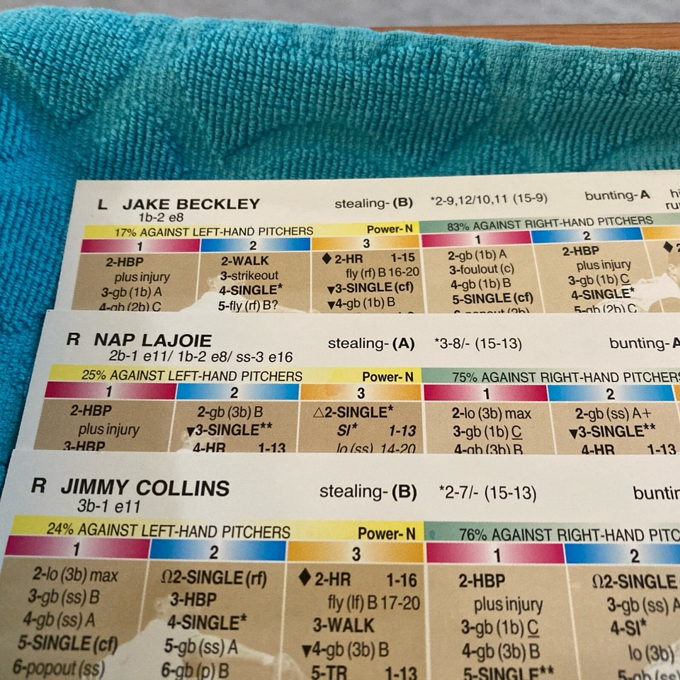 22 Strat-O-Matic Baseball Game Cards Hall Of Fame 2 Side - *Best Season ...