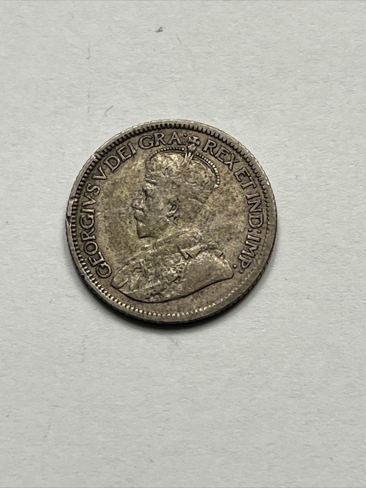 Scarce Nice Details 1921 Old Canada Silver 10 Cents George V Dime Coin ...