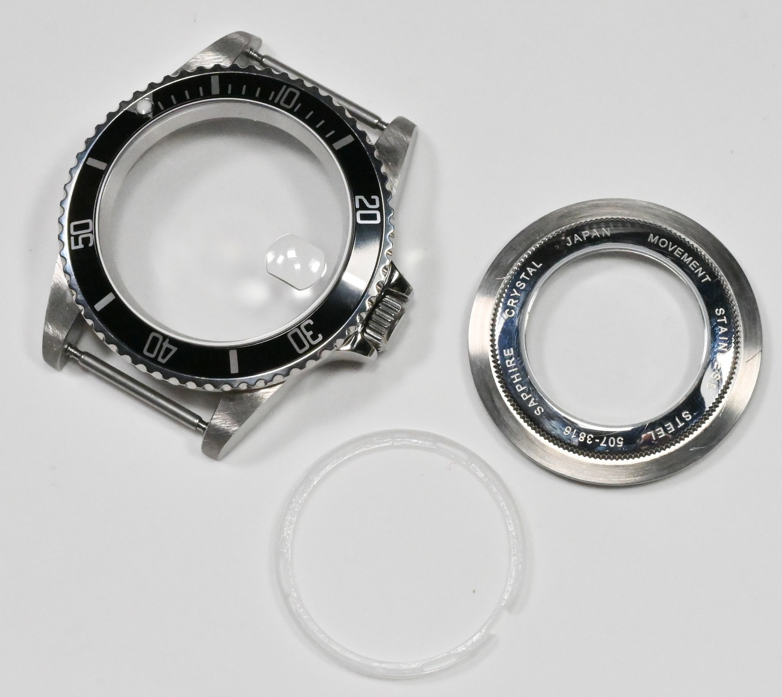 NEW Stainless Steel Watch Case Polished Generic Cases Bezel Homage ...