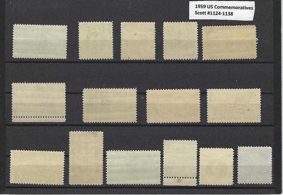 1959 Full Year Set of US Commemorative Stamps SC# 1124-1138 MINT NH | eBay