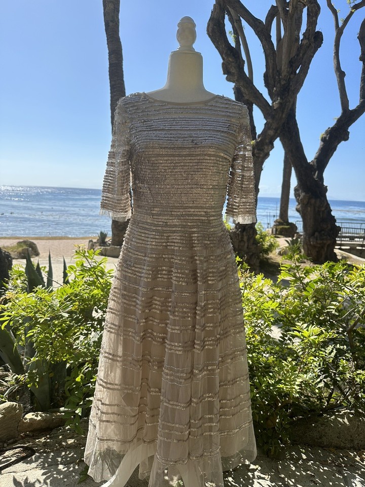 Johnny Was Beaded Mesh Dress | eBay