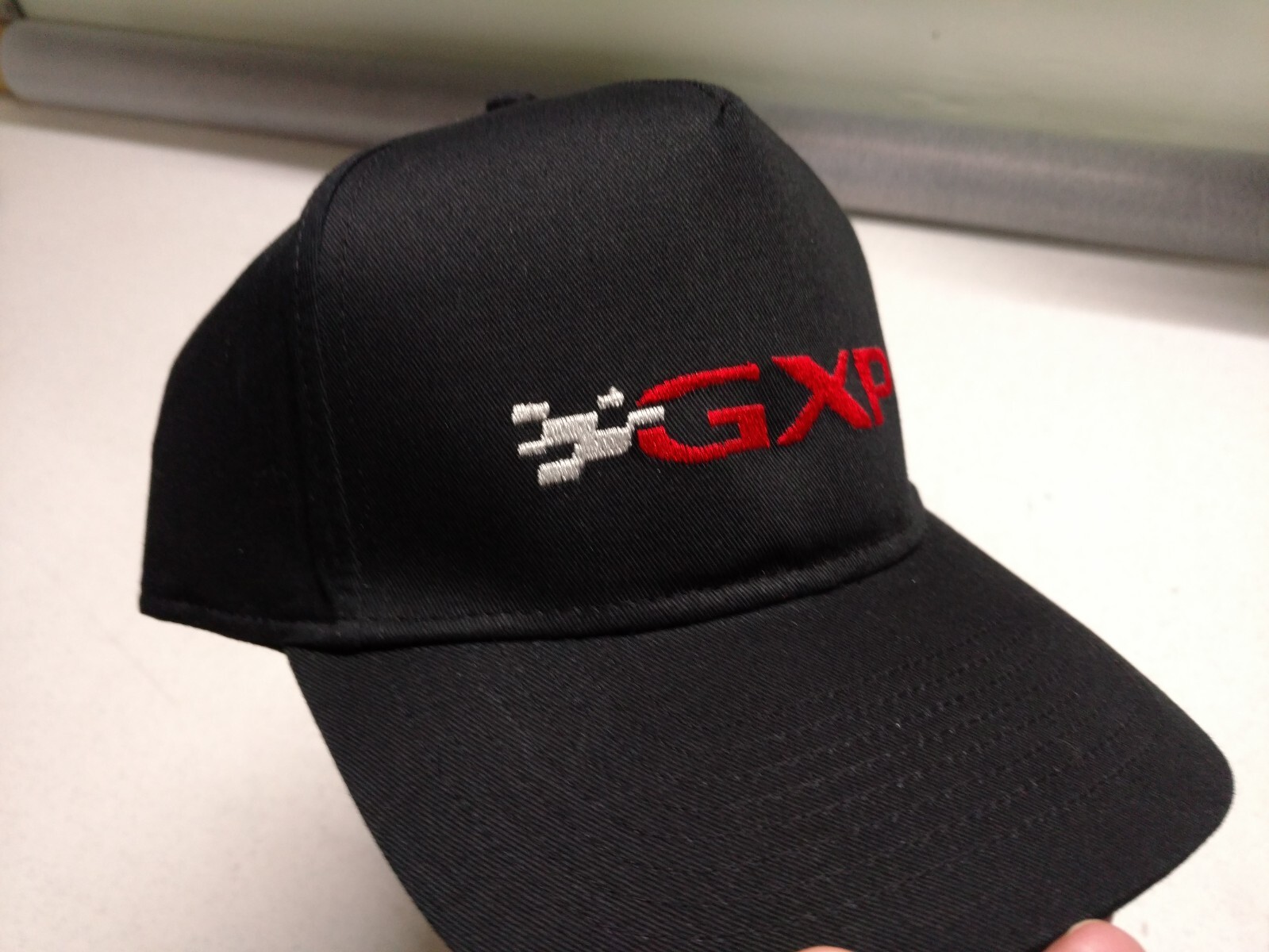 Pontiac GXP Black Hat Custom Embroidered Silver n Red - Port & Co. 5 ...