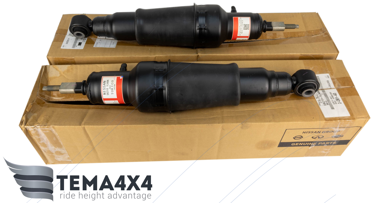 Genuine OEM 2x Rear Shock Absorber for Infiniti QX56 QX80 Nissan E6210 ...