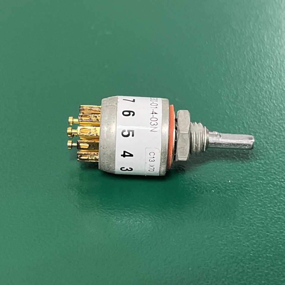 GRAYHILL ~ 51S30-01-4-03N ~ Switch Rotary 4P3T 3 Flatted Shaft Solder ...