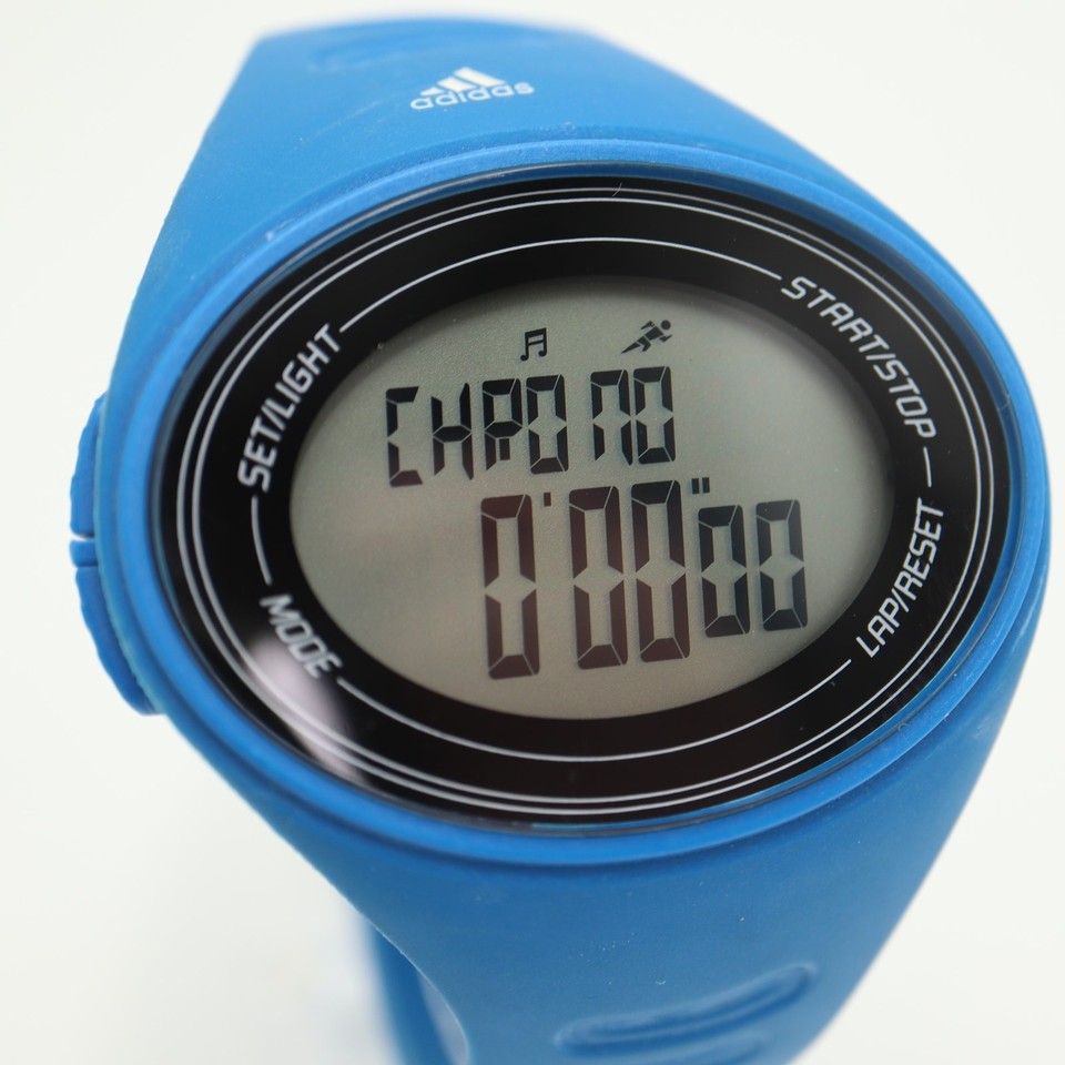 Adidas Mens Blue Digital Sport 49mm Watch Alarm Chrono Timer with New Battery | eBay