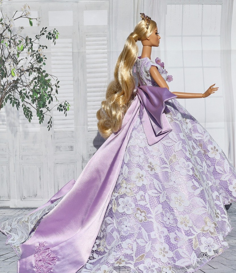 STUNNING Lavender Ballgown Doll Dress Poppy Parker Silkstone Fashion ...