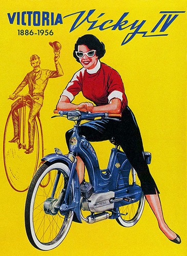 1956 Victoria Vicky IV - Moped - Promotional Advertising Poster | eBay