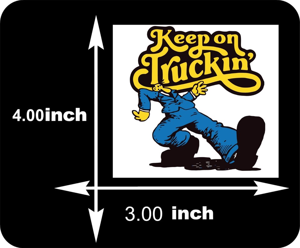 Pair of KEEP ON TRUCKIN' Vintage Style DECALs, Vinyl STICKER for truck ...