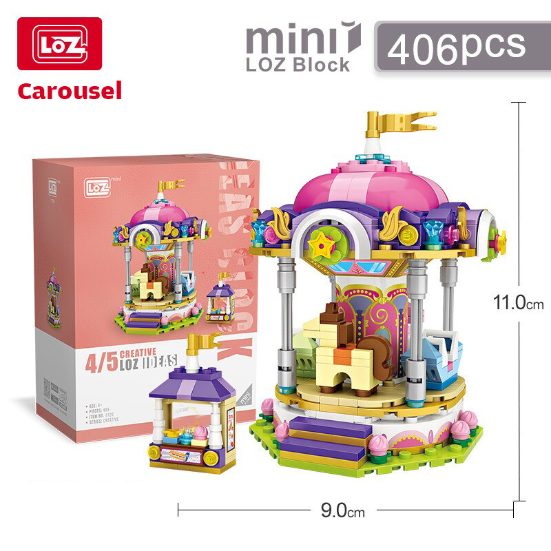 LOZ Mini Blocks Sets Food Street View Building Blocks Micro Bricks with ...