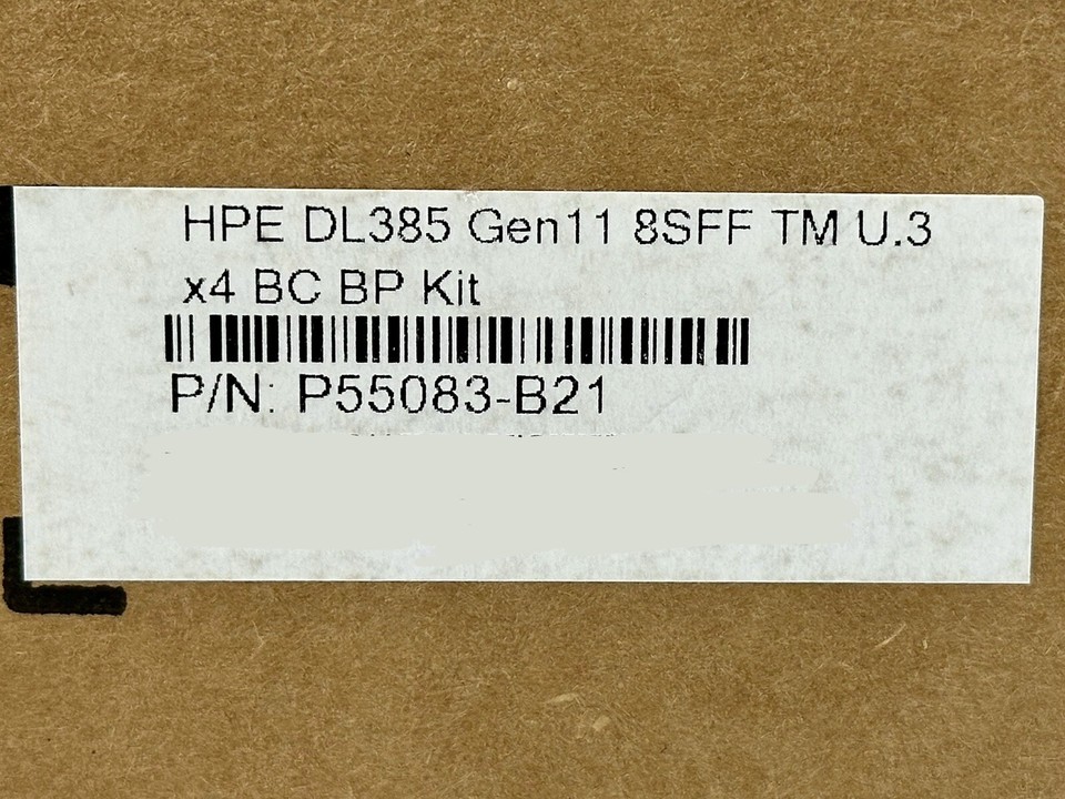 HPE ProLiant DL345 DL385 Gen11 8SFF Tri-Mode U.3 x4 BC Backplane Kit ...