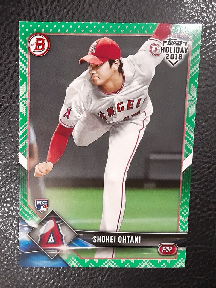 SHOHEI OHTANI 2018 Bowman Holiday Green Rookie Card #/99 TH-SO SP RC ...